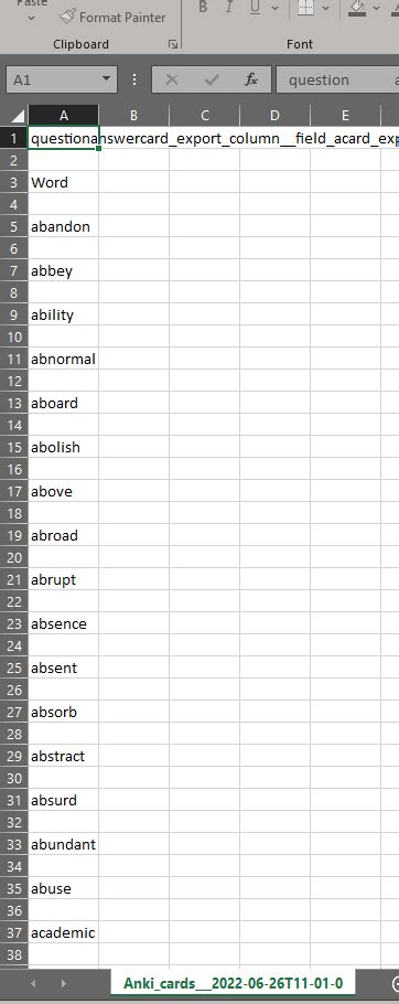 Export Anki Fields As Wordlist Ranki