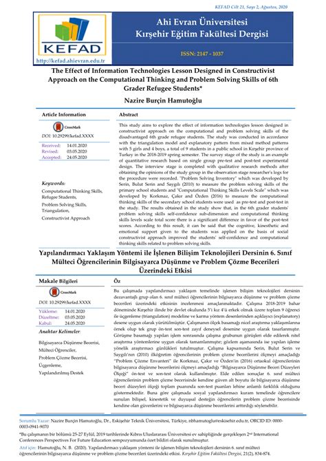 Pdf The Effect Of Information Technologies Lesson Designed In