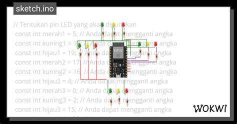 Led Mahruf Darmawan Affriyadi 12 Lampu Wokwi Esp32 Stm32 Arduino