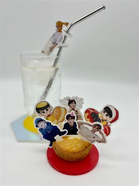 아이돌 카페 굿즈 스트로우픽 케이크픽 생일파티 빨대픽 네이버 블로그