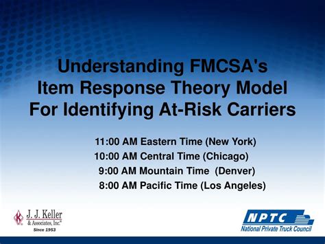 ppt understanding fmcsa s item response theory model for identifying