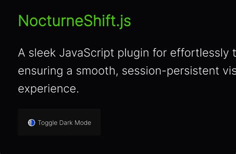 Minimalist Dark Mode Solution Nocturneshiftjs Css Script