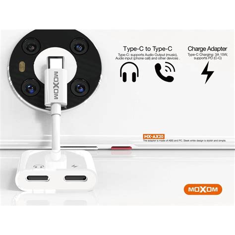 Jual Moxom Type C To Type C Charge Adapter 3A MX AX20 Shopee Indonesia
