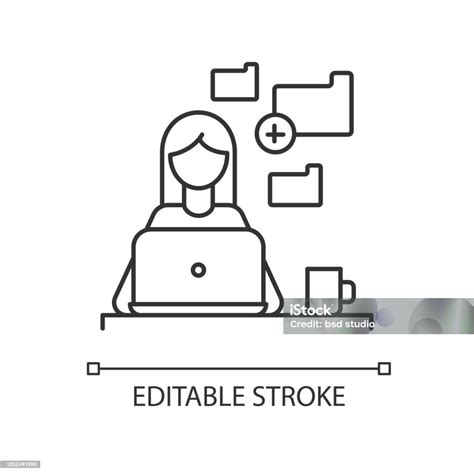 데이터 입력 작업 픽셀 완벽한 선형 아이콘 데이터 작업 및 양식 작성 단어 문서 서식 얇은 선 사용자 정의 일러스트레이션 윤곽 기호입니다 벡터 격리 된 윤곽선 도면입니다