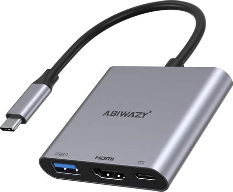 Amazon Com ABIWAZY USB C To HDMI Adapter With K HDMI Output Type C Hub Converter To K HDMI