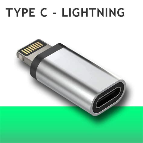 Переходник Type C на Lightning Адаптер переходник Usb C M на Lightning 8 Pin F Otg для