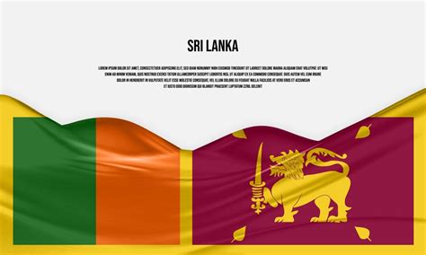Premium Vector Sri Lanka Flag Design Waving Sri Lankan Flag Made Of