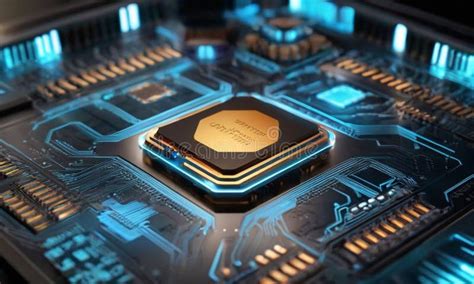 This Image Features A Close Up View Of A Computer Processor Mounted On