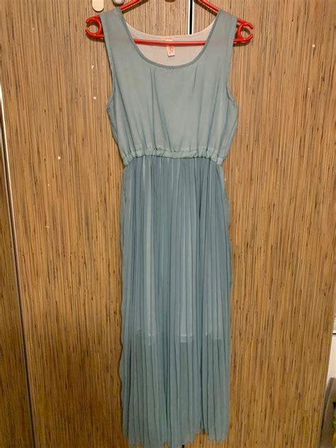 Green Pleated Maxi Dress Womens Fashion Muslimah Fashion Dresses On