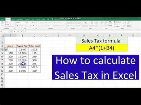 How To Calculate Sales Tax In Excel How To Calculate Sales Tax In Excel Step By Step YouTube