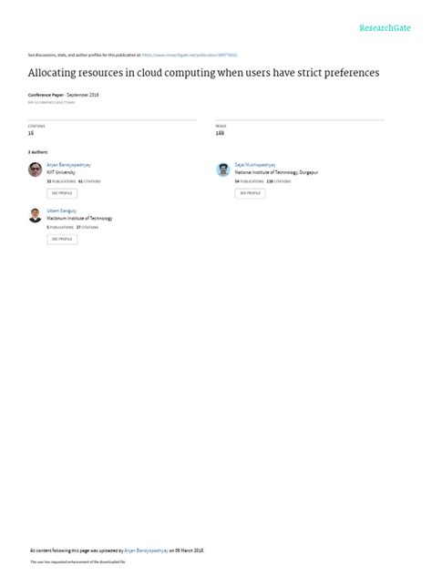 Allocating Resources In Cloud Computing When Users Pdf Vertex Graph Theory Cloud Computing