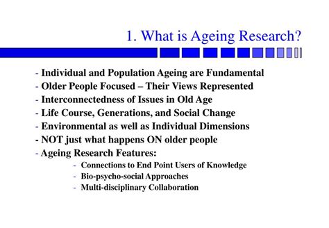 Ppt Healthy Ageing Research Developments And Lessons Powerpoint