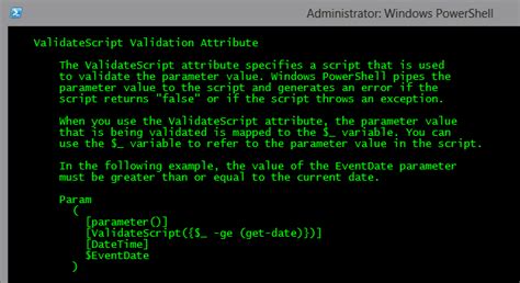 Powershell Parameter Validation Building A Better Validatepattern With Validatescript