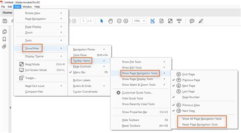 Navigating PDF Pages Adobe Acrobat