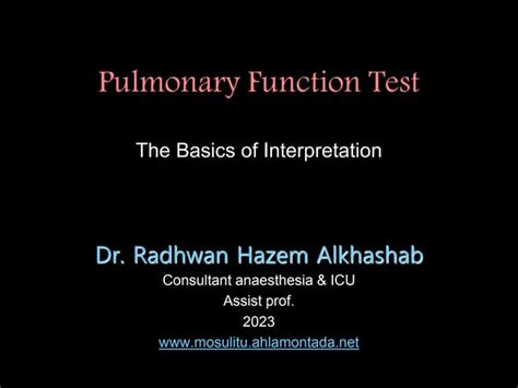 Pulmonary Function Test Pptx
