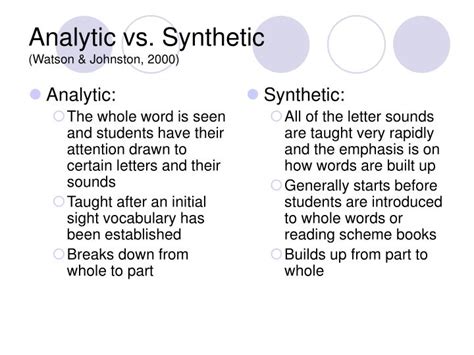 PPT Analytic Vs Synthetic Phonics PowerPoint Presentation ID