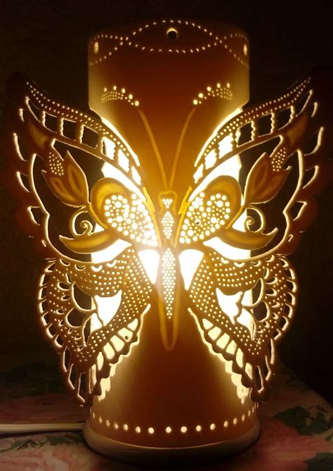 Lámpara De Pvc Mariposa Manualidades Con Pvc Moldes Para Hacer