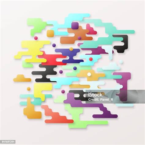 밝은 컬러 라인 고 점 추상적인 아름 다운 배경을 형성 하는 기하학적 형태와 화려한 미니 멀 디자인 팜플렛 이나 전단지의 프로젝트에 대 한 완벽 한 배경 가리기에 대한 스톡