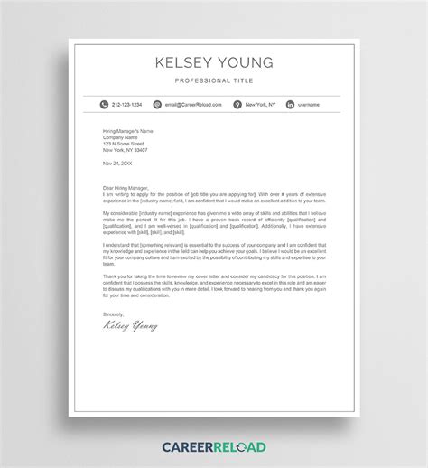 Student Cover Letter Template Word Free Printable Pdf