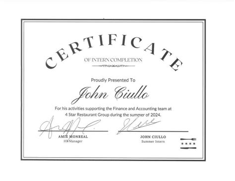 Last Week I Completed My Internship At 4 Star Restaurant Group And Im Excited To Share Some