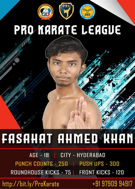 Congratulations Mr Fasahat Ahmed Khan Pro Karate League