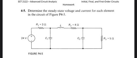 Solved EET Advanced Circuit Analysis V Chegg Com