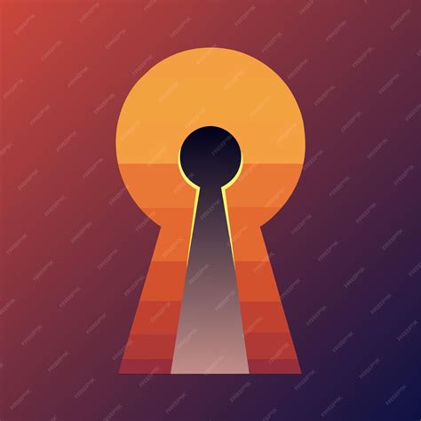 Premium Vector A Simple Minimalist Graphic Of A Keyhole With A Subtle Sh Detail A Minimalist