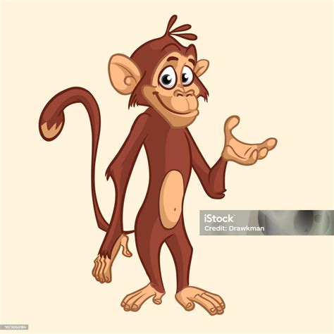 웃 긴 원숭이 만화 아이콘 설명 하는 원숭이의 벡터 일러스트 레이 션 원숭이에 대한 스톡 벡터 아트 및 기타 이미지 원숭이 유인원 0명 Istock