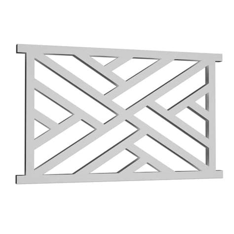 Acurio Latticeworks Chippendale 29 In X 4 Ft White Decorative Vinyl Rail Panel 2948pvcwh Cd1
