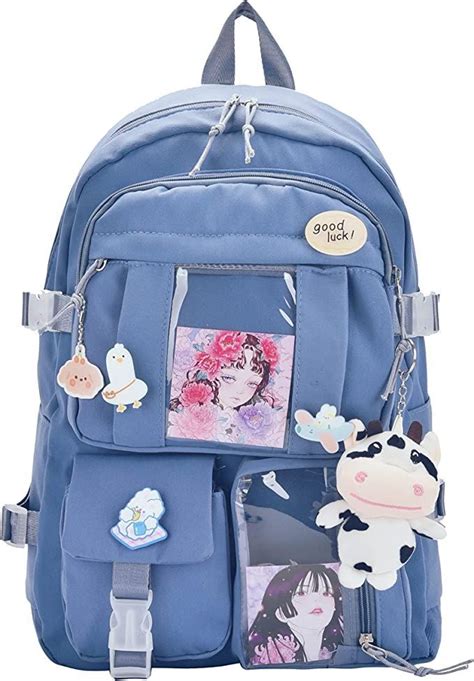 Ggoob Kawaii Backpack With Pins Kawaii School Backpack Cute Aesthetic