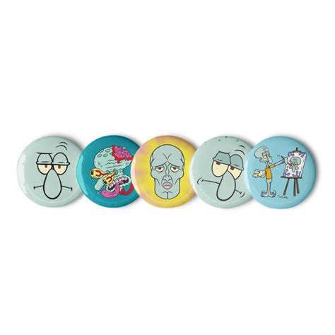 Spongebob Squarepants Squidward Pin Set Paramount Shop