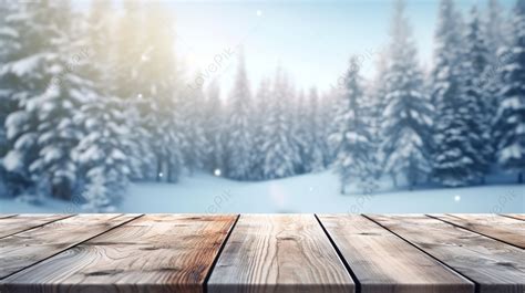 빈 나무 테이블에 3d 제품 디스플레이 및 몽타주를 위한 이상적인 겨울 원더랜드 배경 원더 배경 겨울 배경 겨울 휴가 배경 이미지 Hd 원더 겨울 겨울 휴가 배경