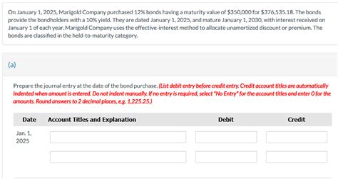 Solved On January 1 2025 Marigold Company Purchased 1