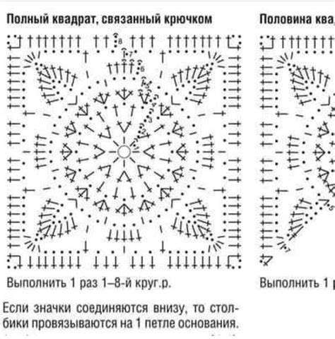 Схема крючком из мотивов схема и описание