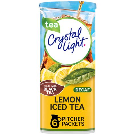 Crystal Light Decaf Lemon Iced Tea Sugar Free Drink Mix 6 Ct Pitcher