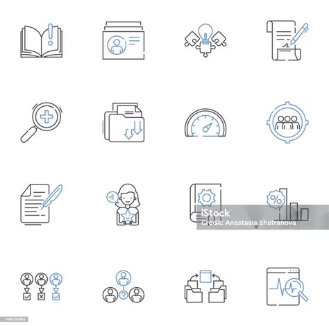 전진 라인 아이콘 컬렉션입니다 진보 개선 개발 성장 혁신 현대화 벡터 및 선형 일러스트레이션 업그레이드 향상 발전 승진 개요 표지판 세트 Revolution에 대한 스톡