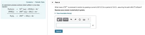 solved constants i perlodic table part a an electrolytic