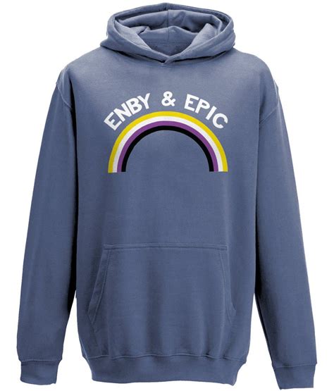 Non Binary Pride Hoodie Non Binary Clothing Non Binary Flag Unisex