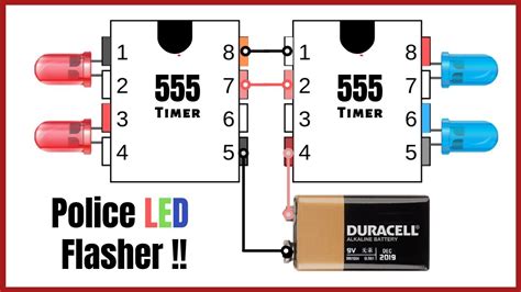 Flashing Led Sign Circuit Diagram Blinking Circuits Capacito