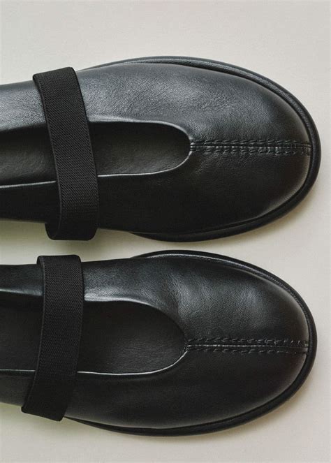 Meem Elasticated Strap Mary Jane Black Comfort Shoes Mary Janes