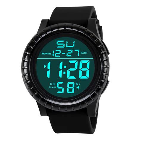 New Fashion Mens Watches Led Digital Date Countdown Timer Sport Quartz