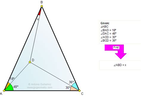 Online Geometry Tutoring Problem 694 Triangle Angles 30 Degrees