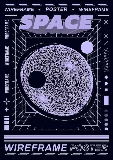 Premium Vector 3d Grid Shapes Composition