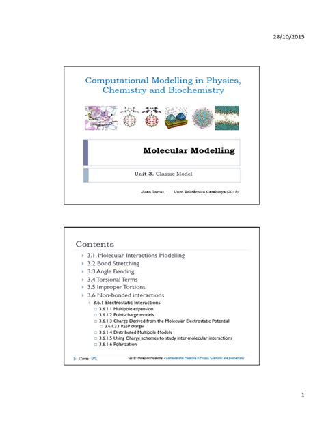 Molecularmodelling Unit 3 V2 Pdf Force Field Chemistry Molecules