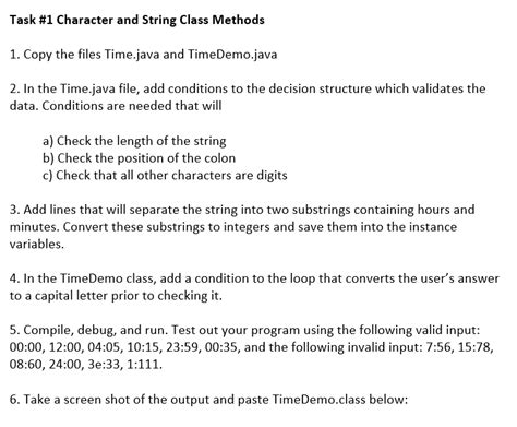 Solved Task 1 Character And String Class Methods 1 Copy