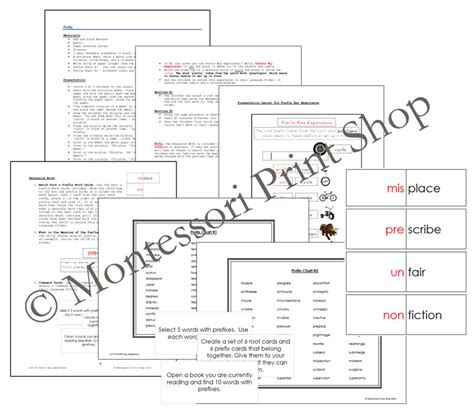 Prefixes Key Experience And Materials Elementary Montessori Made By