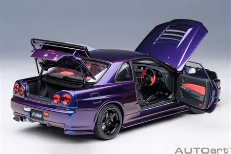 Nissan Skyline Gt R R34 Z Tune Midnight Purple 118 Autoart 77464