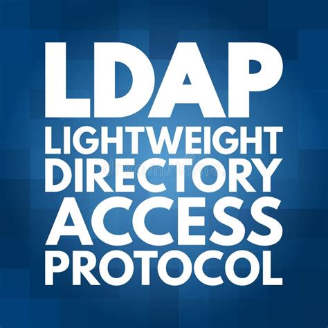 LDAP Lightweight Directory Access Protocol Acronym Technology Concept Background Stock