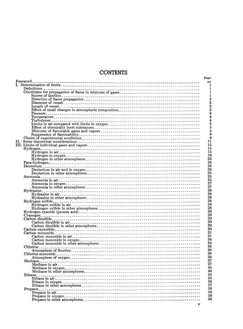 Limits Of Flammability Of Gases And Vapors Page V Unt Digital Library