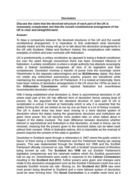 Devolution A Short Essay On Understanding The Basics Use The Information To Develop Your